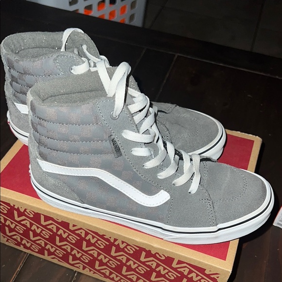 Vans | Shoes | Vans Gray And White Hightop Sneakers | Poshmark